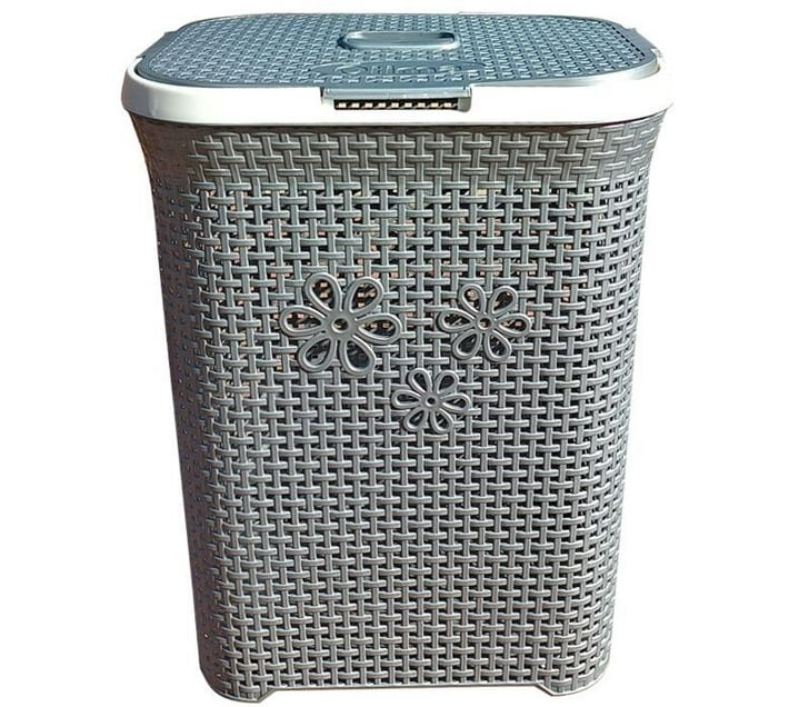 SMTE 50 L Grey Laundry Basket (Plastic) | Makro