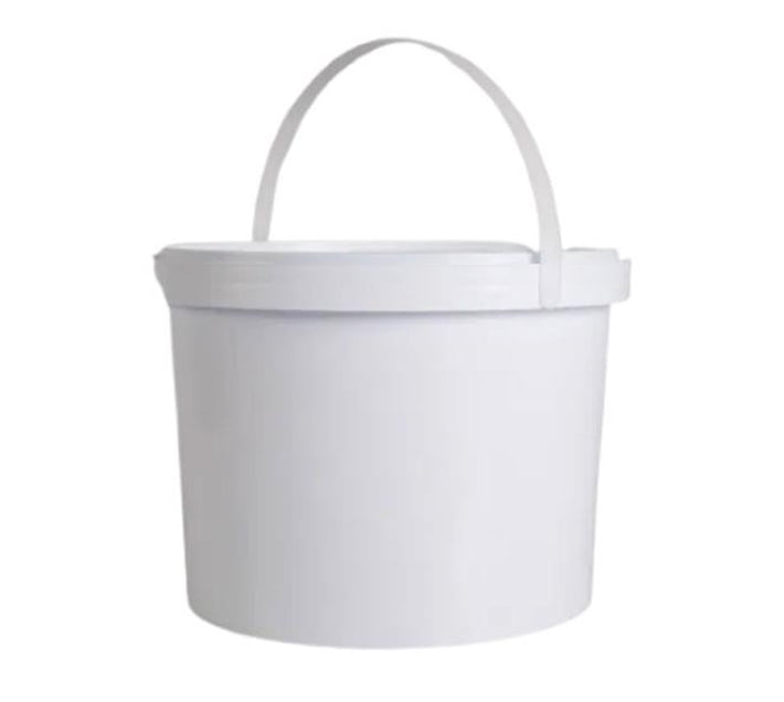 Heavy Duty Bucket with Lid & Handle - 5 Litre - White | Makro