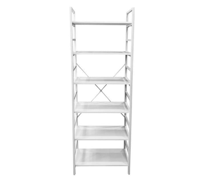 VersaFlex 6-Tier Multi-Purpose Bookshelf (All-White) | Makro