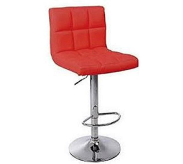 Someone’s in a Makro Faux Leather High Back Swivel Bar Stool - Red Mood