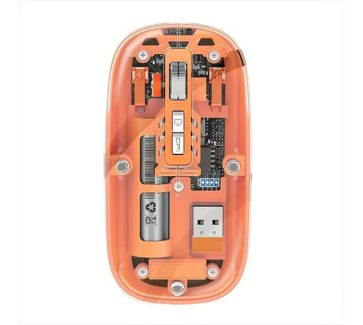 Aerbes Transparent Wireless Rechargeable Mouse Wireless (2.4GHz ...