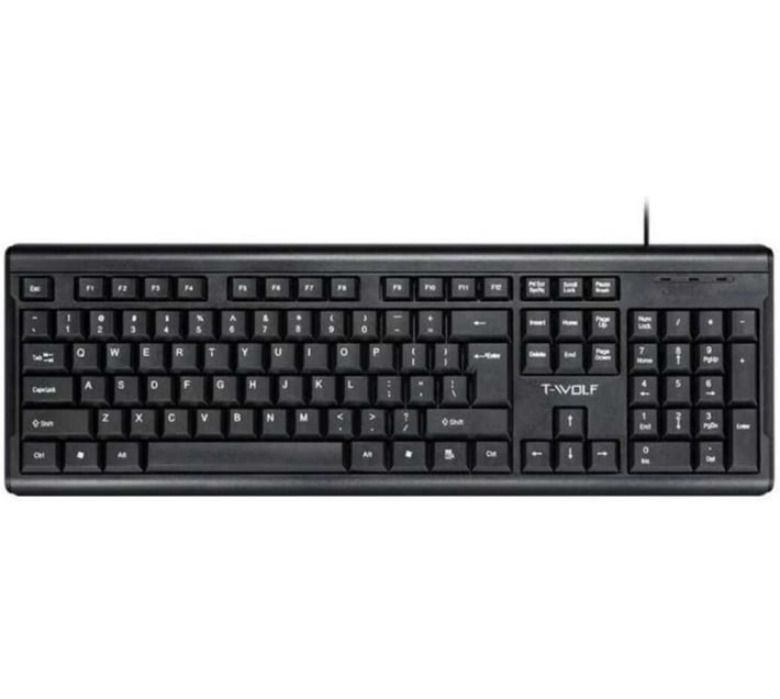 TWOLF T15 Wired USB Multi-device Keyboard (black) | Makro