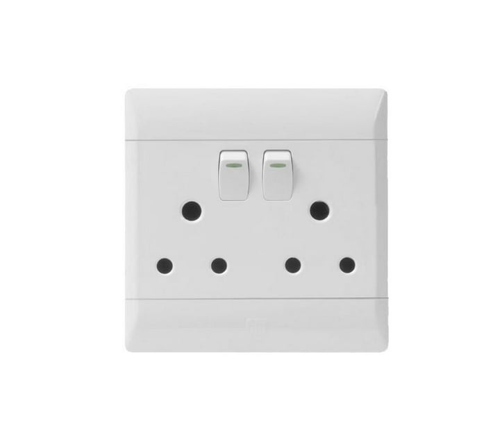 Someone’s in a Makro Cbi Double Switch Plug - 4X4 White Mood
