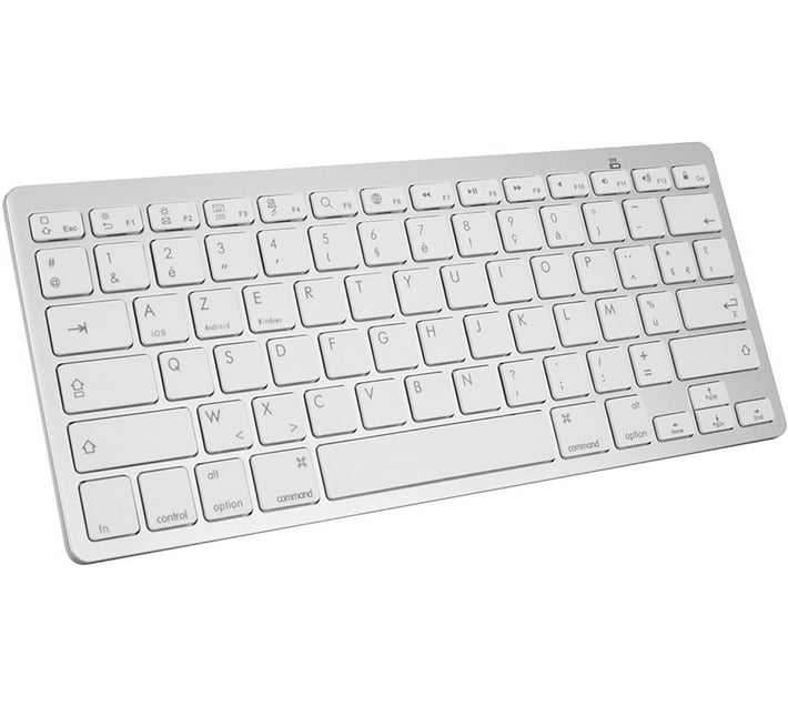 SWEG Wireless Bluetooth KB-450 Bluetooth Multi-device Keyboard (Silver ...