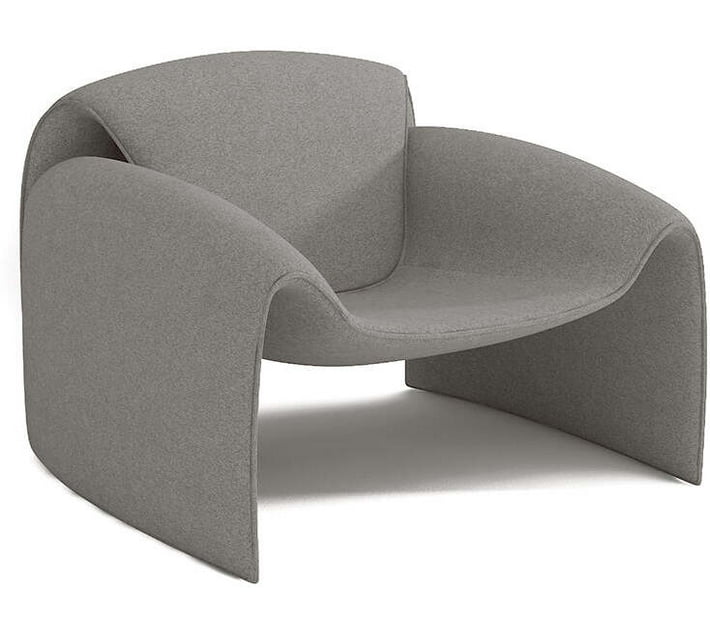 GOF Furniture Fabric Dining Chair (Set of 1, Finish Colour - Grey) | Makro