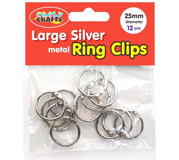 Someone’s in a Makro Ring Clips - Large Silver Metal Ring Clips - 25mm ...