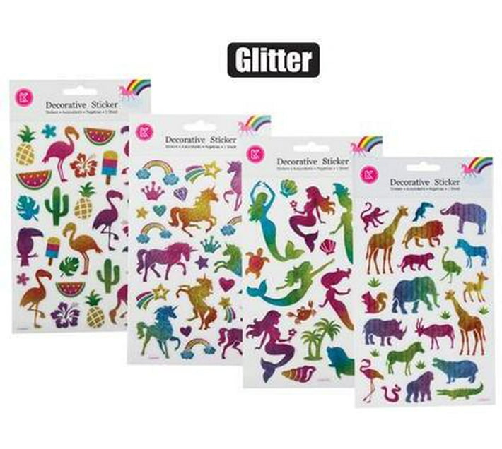 General Merchandise 3 cm Sticker foil glitter assorted Self Adhesive ...