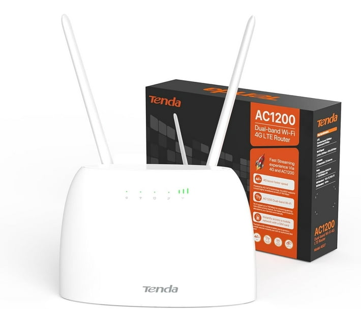 Buy Tenda 4G07 AC1200 Wi-Fi 4G LTE 867 Mbps Router (White, Dual Band ...