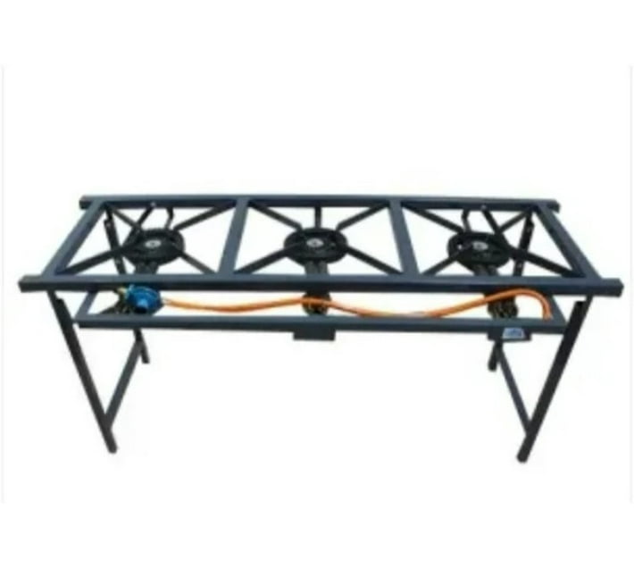 Catering 3-plate industrial Stainless Steel Manual Gas Stove (3 Burners ...