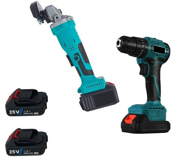 Ashcomonline Handheld Cordless Drill and Angle Grinder Power Drill (4 ...