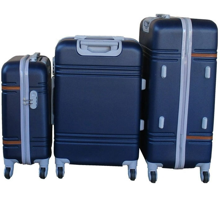 SMTE 3 Piece Travel 27- Inch Luggage Suitcase Bag Set - Stylish - Navy ...