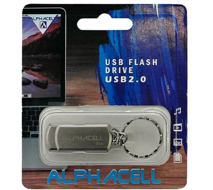 Buy Alphacell Flash drive - 8GB - USB2.0 8 GB (Silver, Lightning) in ...