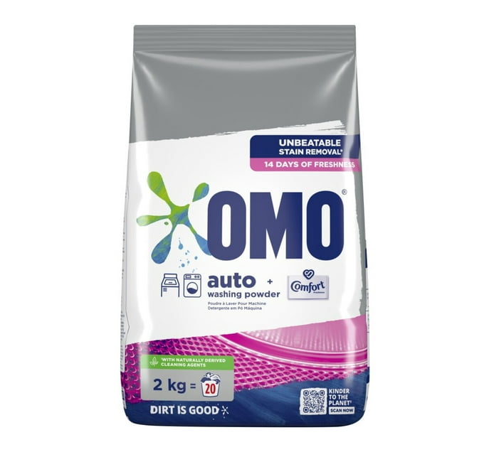 Buy Omo Auto Washing Powder With Comfort (9 x 2kg) in Bulk | Makro Business