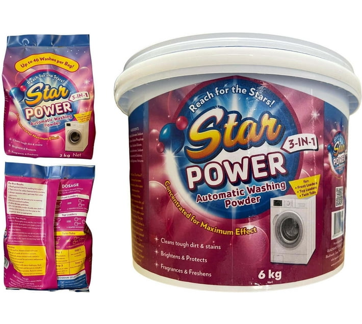 Star Power 3-in-1 Automatic Washing Powder Detergent Powder 6 kg | Makro