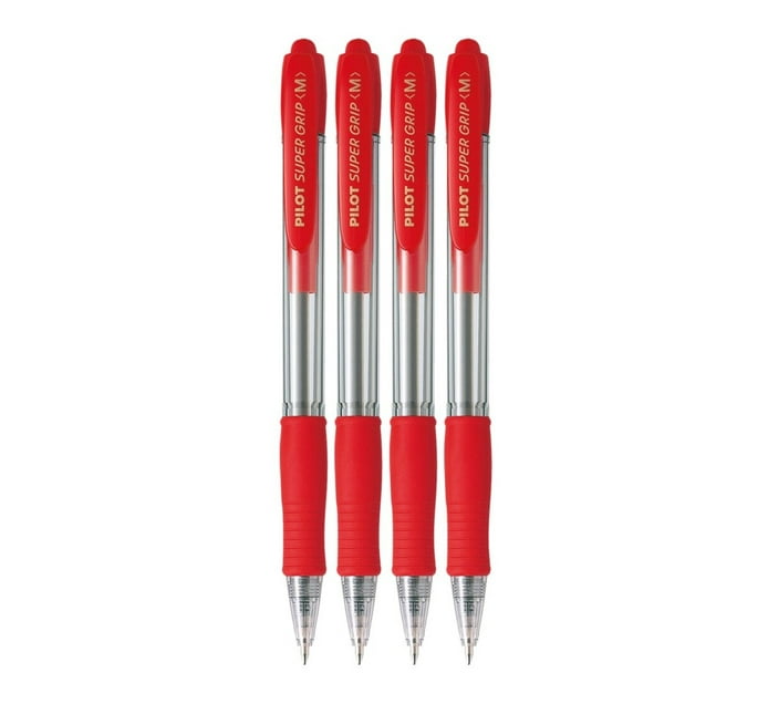 Buy Pilot Super Grip Gel Pen Pack of 4 Red in Bulk | Makro Business