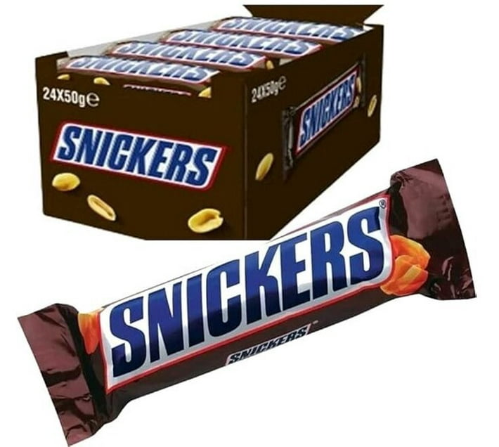 Buy Snickers Original Chocolate Bars – 24 Pack (50g Each) Milk ...