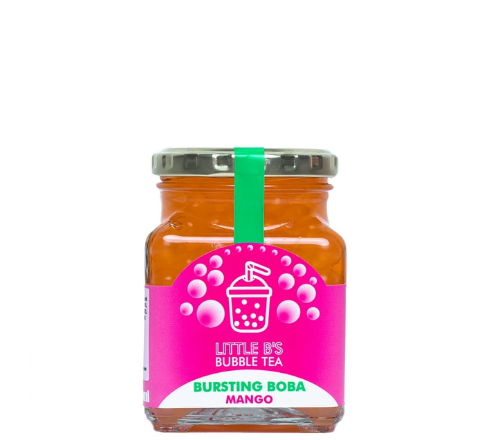 Little Bs Bubble Tea Bursting Boba Mango Infusion Tea Glass Bottle (260 ...
