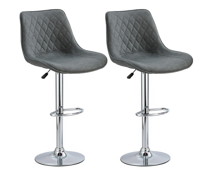 Someone’s in a Makro Vibrant Bar Stools Kitchen Chairs - 2 Piece - Grey ...