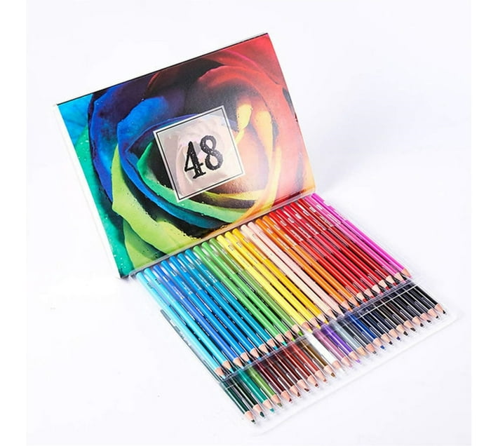 Heartdeco 48-Color Pencil Set Smooth & Bright Oil-Based Leadfor ...