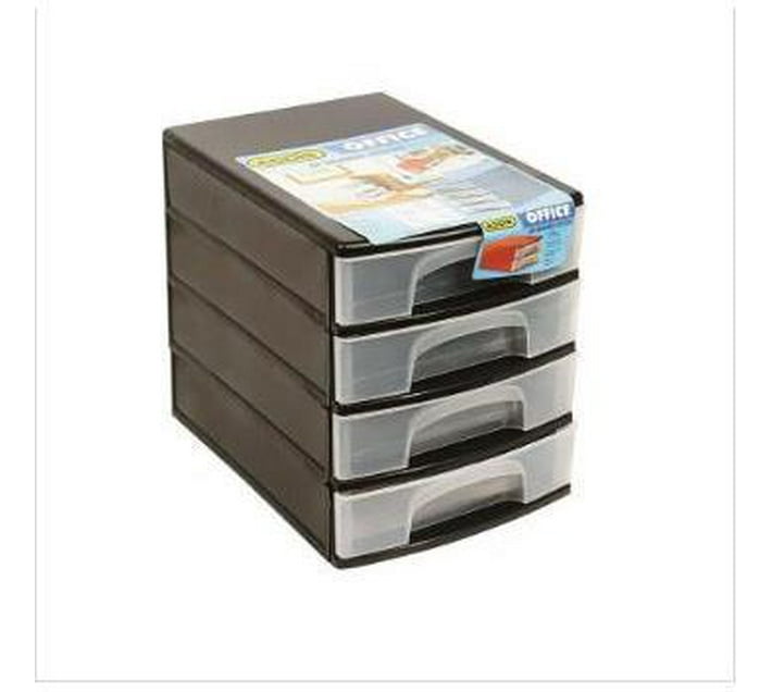 MB HAVEN GROUP Drawer 4 A4 Desktop Pullout Organizers (Black, Plastic ...