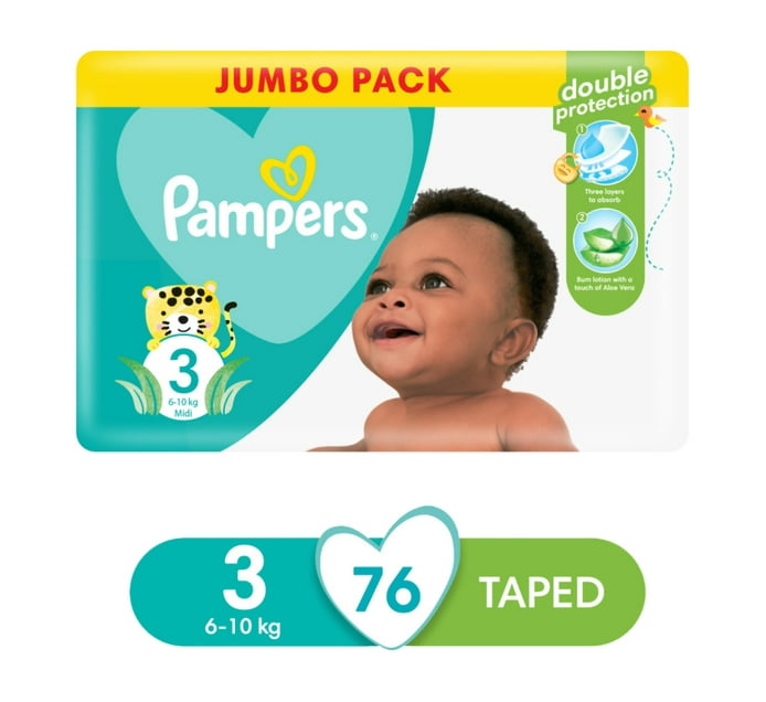 Pampers Active Jumbo Pack Diapers Midi (1 x 76's) | Makro