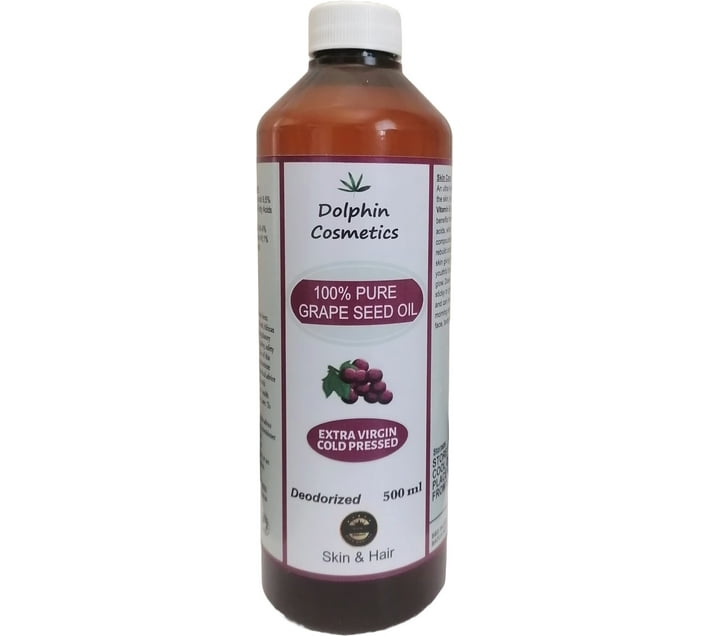 Dolphin Cosmetics Grape Seed Oil 100% Pure Extra Virgin Cold Pressed ...