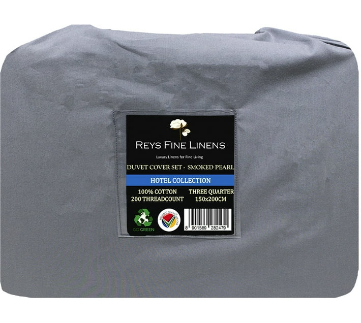 Rey'S Fine LiNEN Three Quarter Cotton Duvet Cover (Grey) | Makro