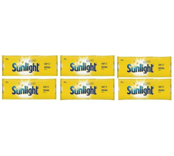 Buy Sunlight Laundry Soap Detergent Bar (500 g, Pack of 6) in Bulk ...