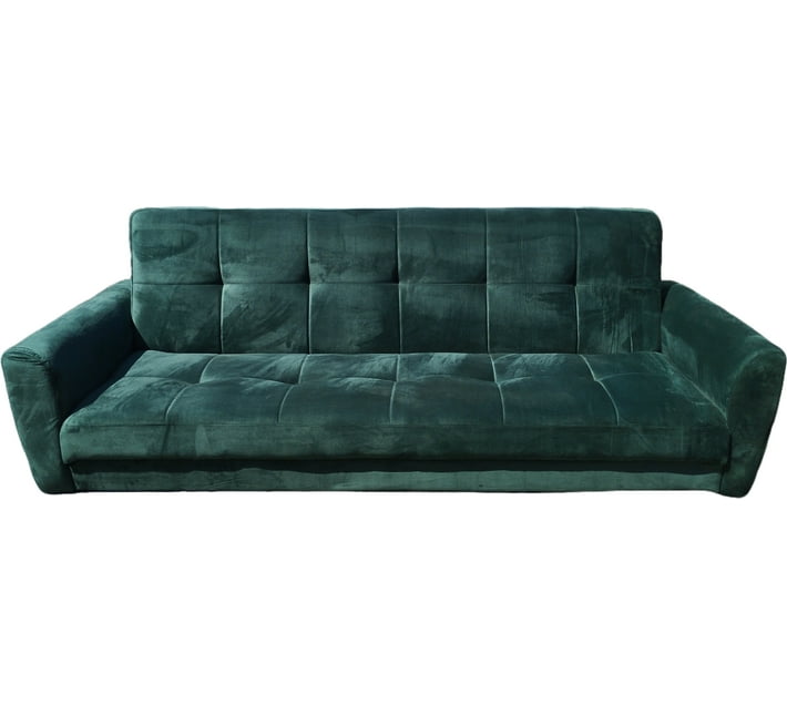 ST Sleeper Couch Sleeper Couch Velvet 3 Seater Sofa (Finish Colour ...