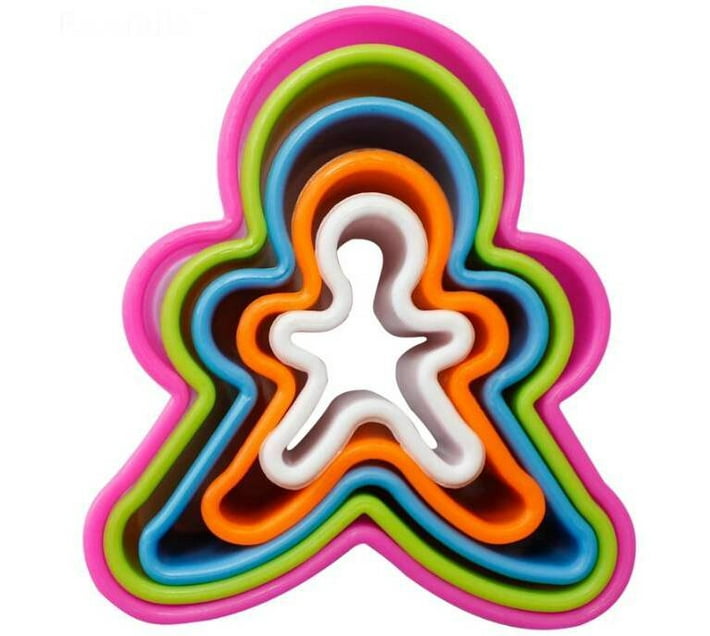 Maruti Groups 5pc Plastic Gingerbread Men Cookie Cutter Set Plastic ...