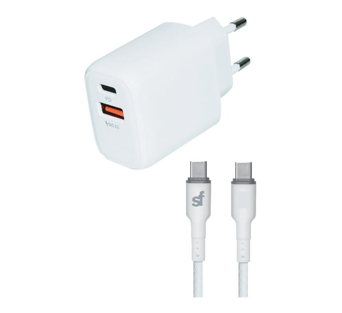 Superfly PD Wall Charger with Type-C Cable White | Makro