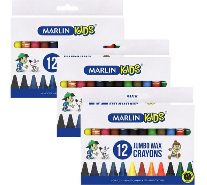 Marlin Wax Crayons (Multicolour) | Makro