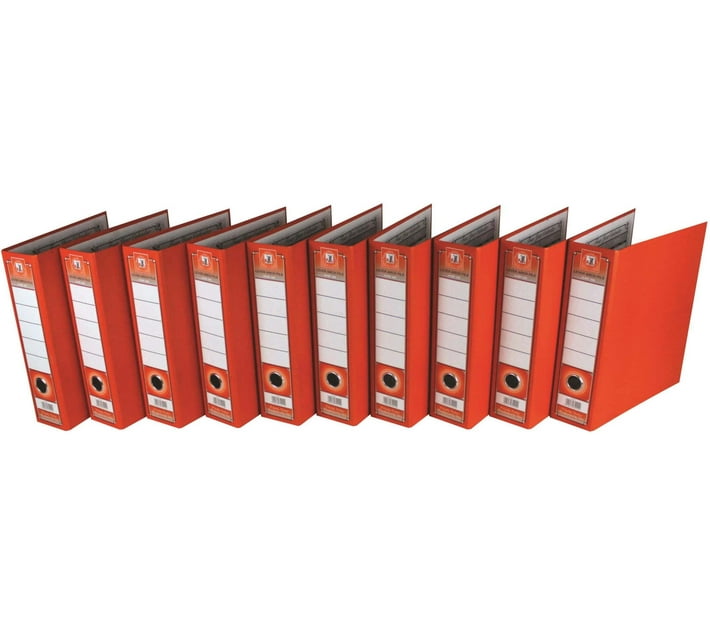 Buy Files Board Lever Arch File (Set of 10, Orange, White) in Bulk ...