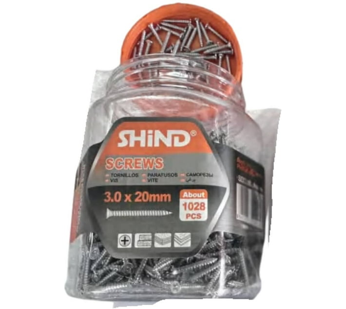 Shind Steel Oval Thread Rolling Screw (3 cm Pack of 102) | Makro