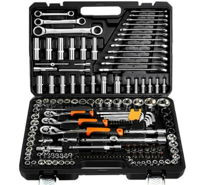 Generic Metric 150 PCS Tooth Molding Box Ratchet Wrench Set Wrench (150 ...