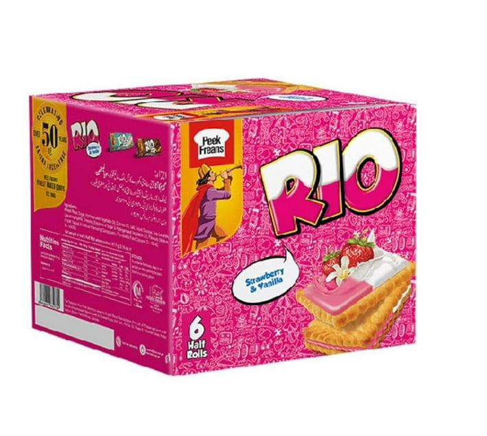Rio Strawberry flavored Biscuits - Pack of 6 family Pack | Makro