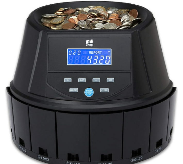 COIN COUNTER Automatic Coin Sorter Coin Bank (Black) | Makro