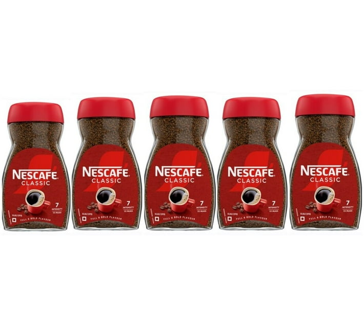 Buy Nescafe Coffee Instant Coffee (Bold & Intense Flavoured, 5 x 200 g ...