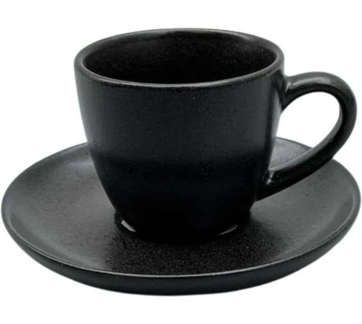 danny home Pack of 1 Ceramic (Black, Cup and Saucer) | Makro