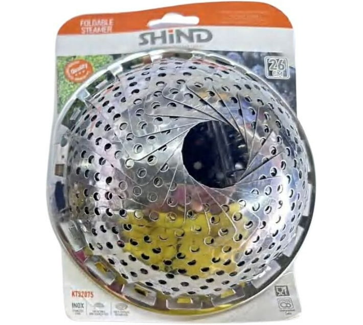 Shind Stainless Steel Foldable Steamer Basket 26cm Steel Colander ...
