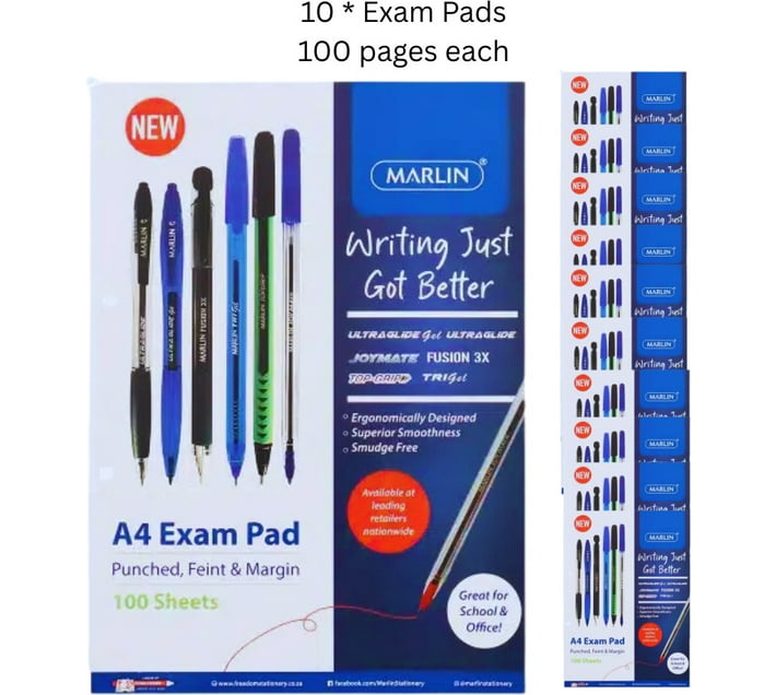 Buy Marlin 10 Bulk Pack (100 pages each) Examination Pad (Set of 10 ...