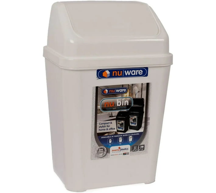 Buy nu ware Flip Top Bin, White, 4L Plastic Dustbin (White) in Bulk ...