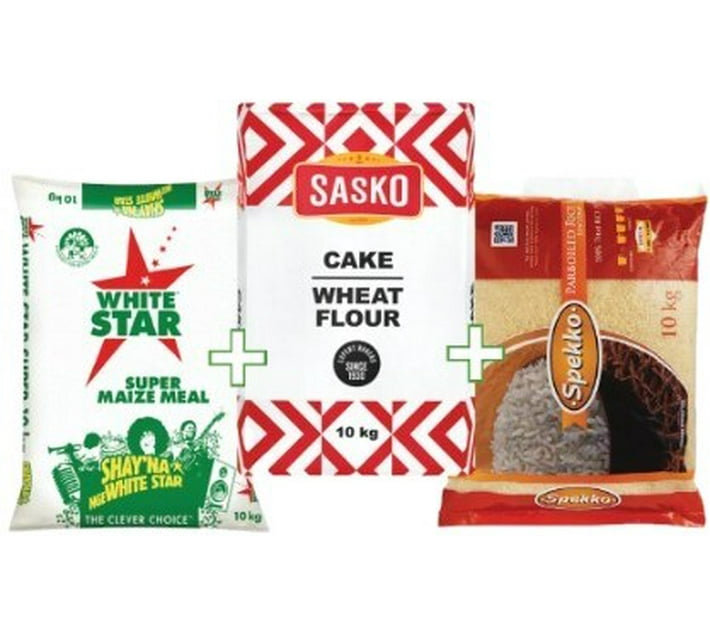 Buy White Star 10 kg cake wheat flour and 10 kg Spekko rice Edible ...