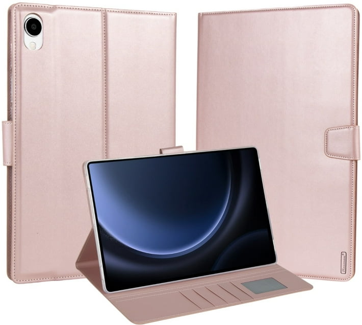 Hanman Classic Flip Leather Wallet Cover for Galaxy Tab S9 (11") - Rose ...