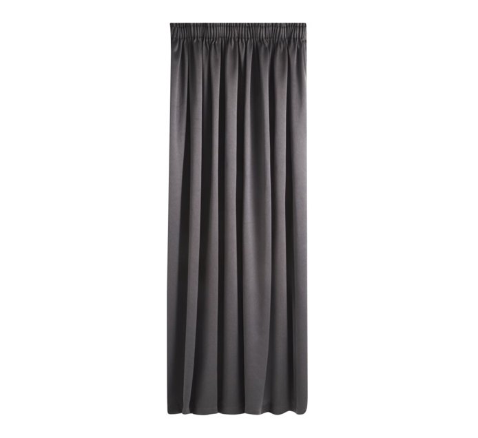 Classic Collection 230X218CM Lucca Taped Curtain CHARCOAL | Makro