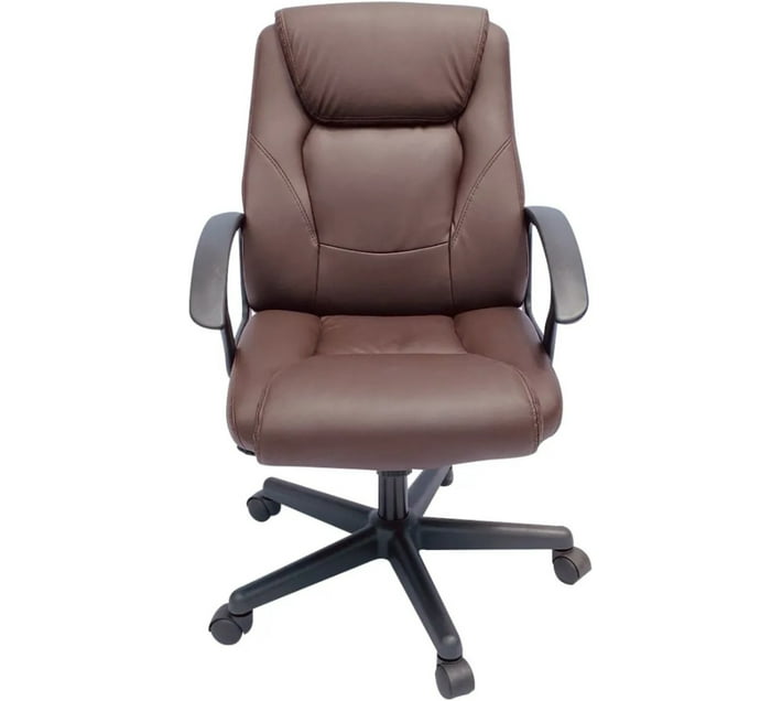 REX M 4012 Office Adjustable Arm Chair (Brown, DIY(Do-It-Yourself)) | Makro