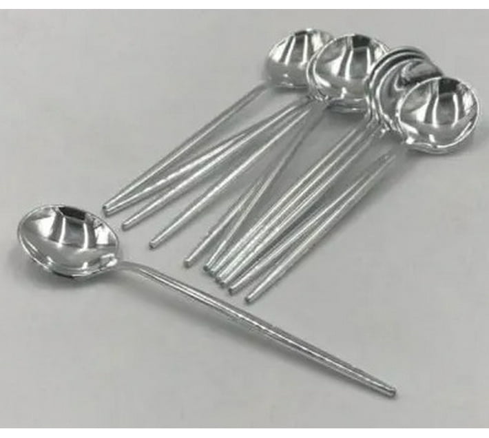 INV Ice cream spoons Stainless Steel Ice-cream Spoon Set (Pack of 6 ...