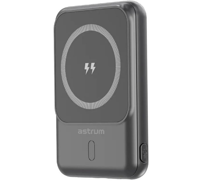 Astrum 5000 mAh Wireless Power Bank (Black, Lithium-ion, Fast Charging for Mobile) | Makro