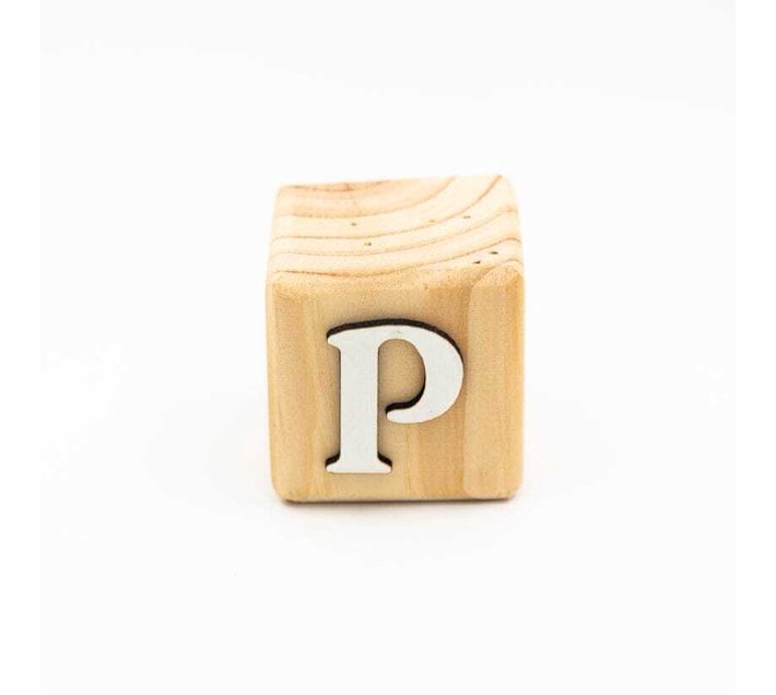 Wooden Alphabet Blocks(P) block construction Wooden Blocks (Beige) | Makro