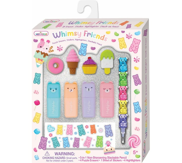 Hot Focus Whimsy Pen Friends Bear Stickers & Scrapbooks Kit Art and ...